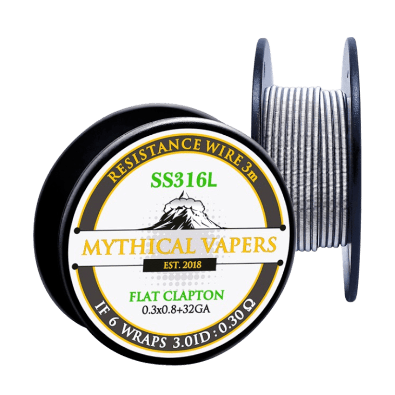 Mythical Vapers Flat Clapton SS316L Wire (0.3x0.08+32GA) 3m | VaperBG.com