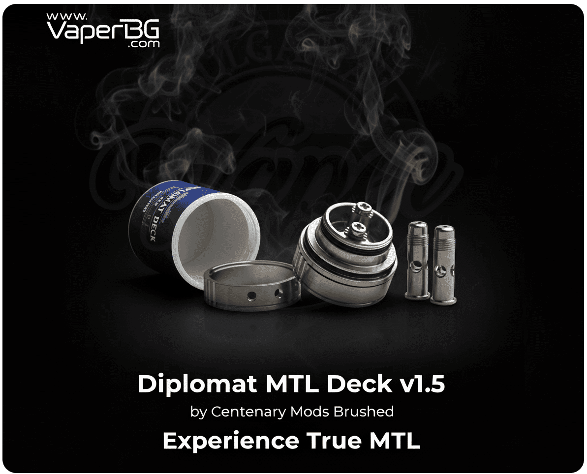 Diplomat MTL Deck v1.5 by Centenary Mods Brushed | VaperBG.com